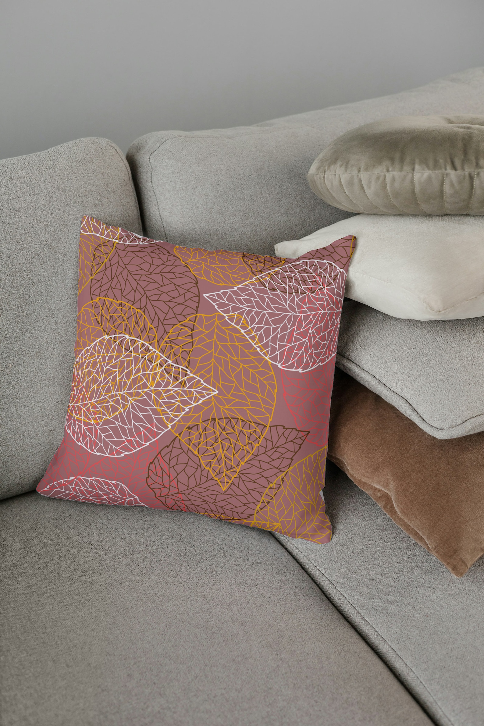Falling Leaves Pillow, Fall Pillow, Autumn Decor, Throw Pillow, Vintage ...
