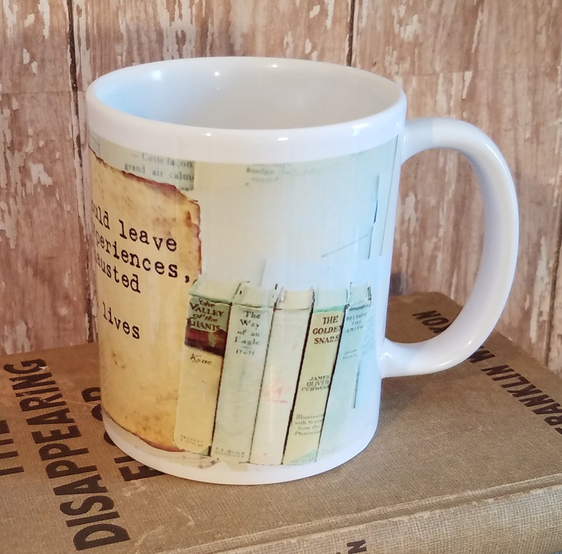 Personalized Vintage Inspired Book Lovers Coffee Mug Cup | Etsy