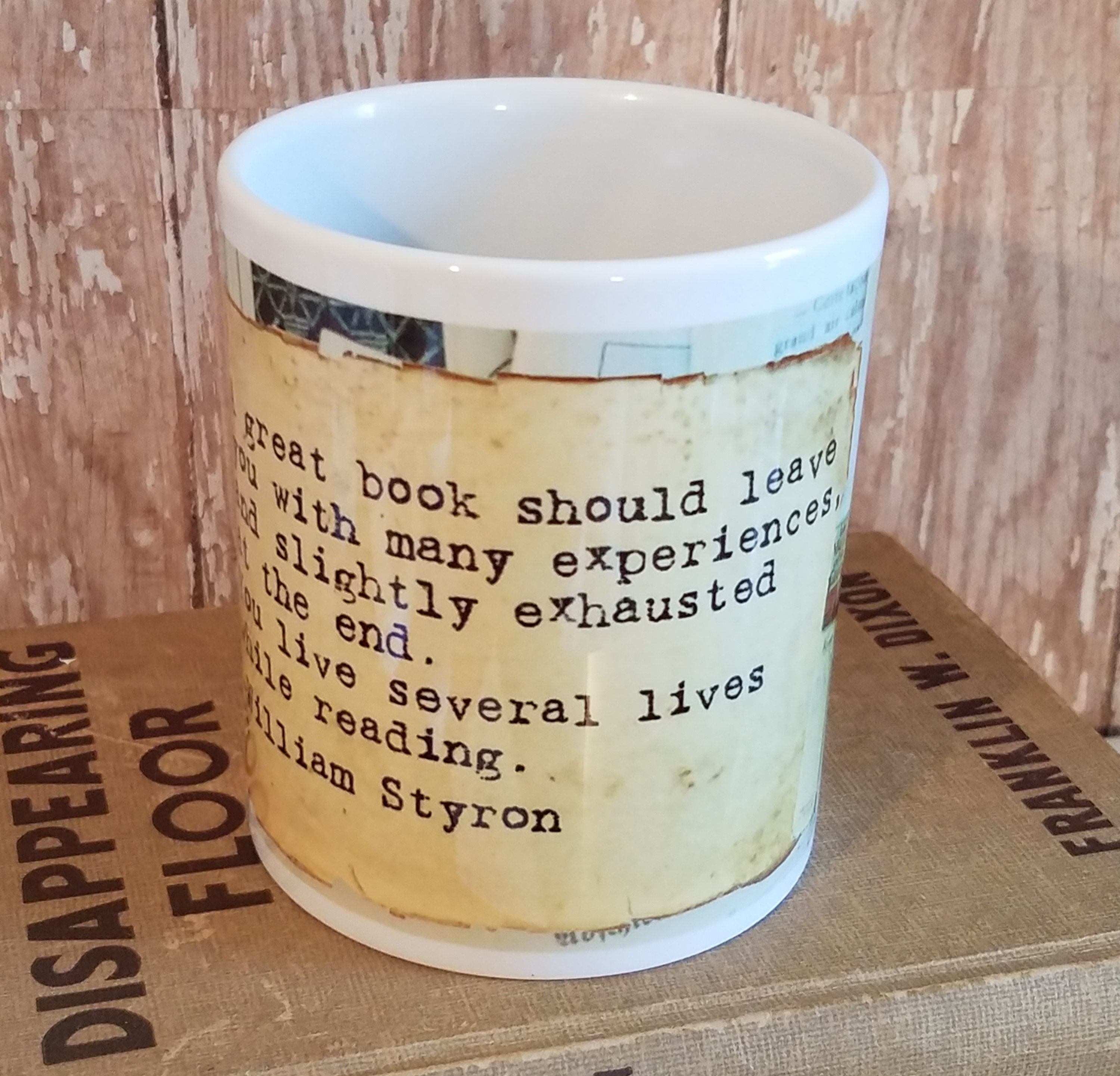 Personalized Vintage Inspired Book Lovers Coffee Mug Cup | Etsy