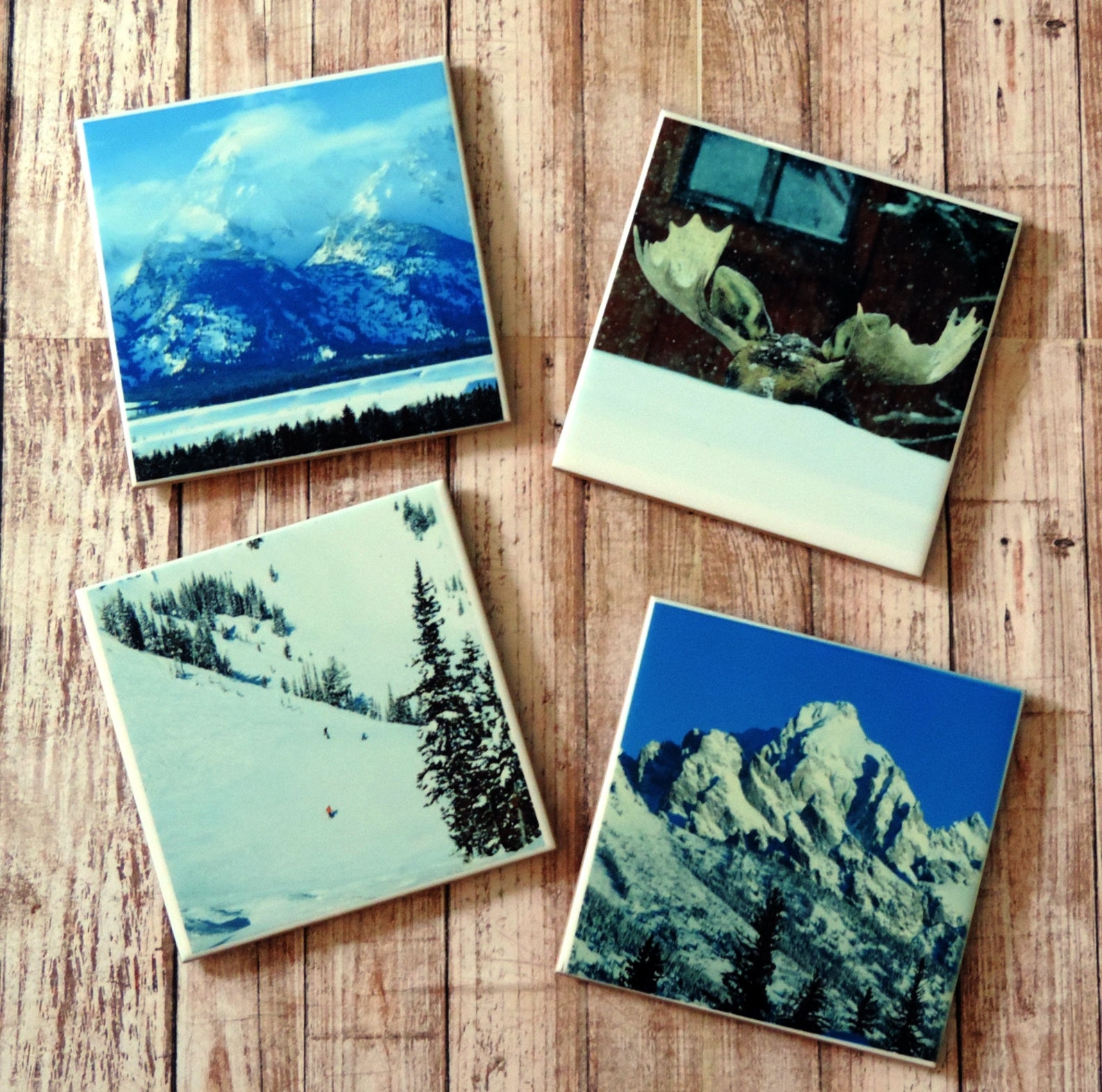 Personalized Photo Coasters Memory Photo Coaster Set to - Etsy