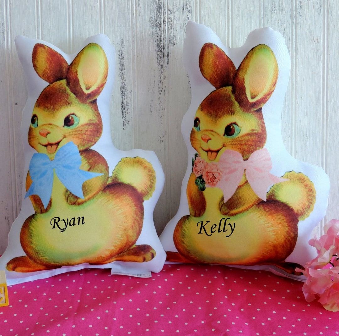 Personalized Stuffed Easter Bunny Rabbit Pillow Cute Baby - Etsy