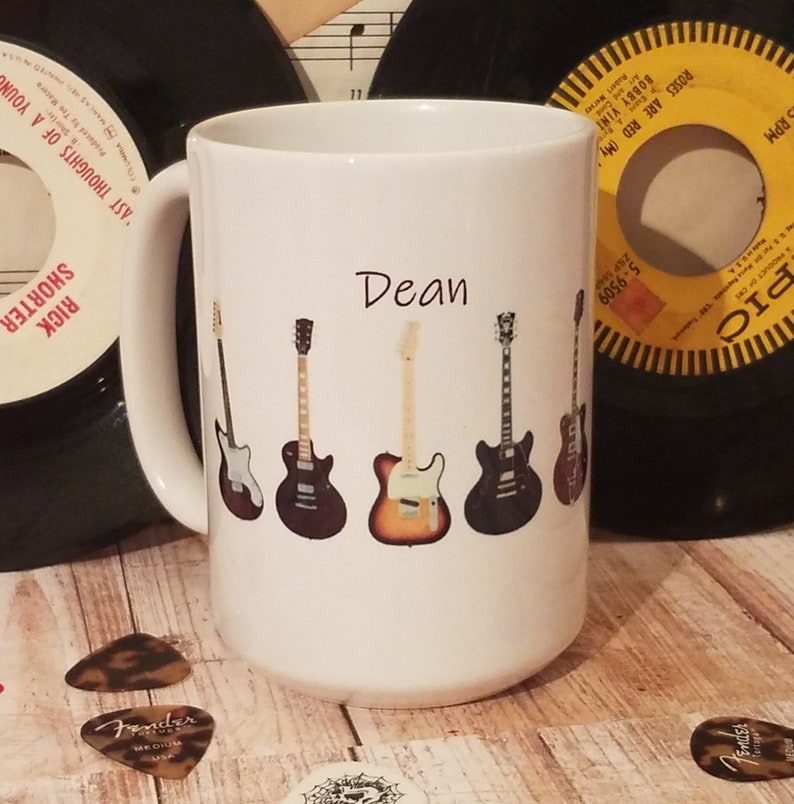Personalized Electric Guitar Coffee Mug Coffee Cup Gift for - Etsy