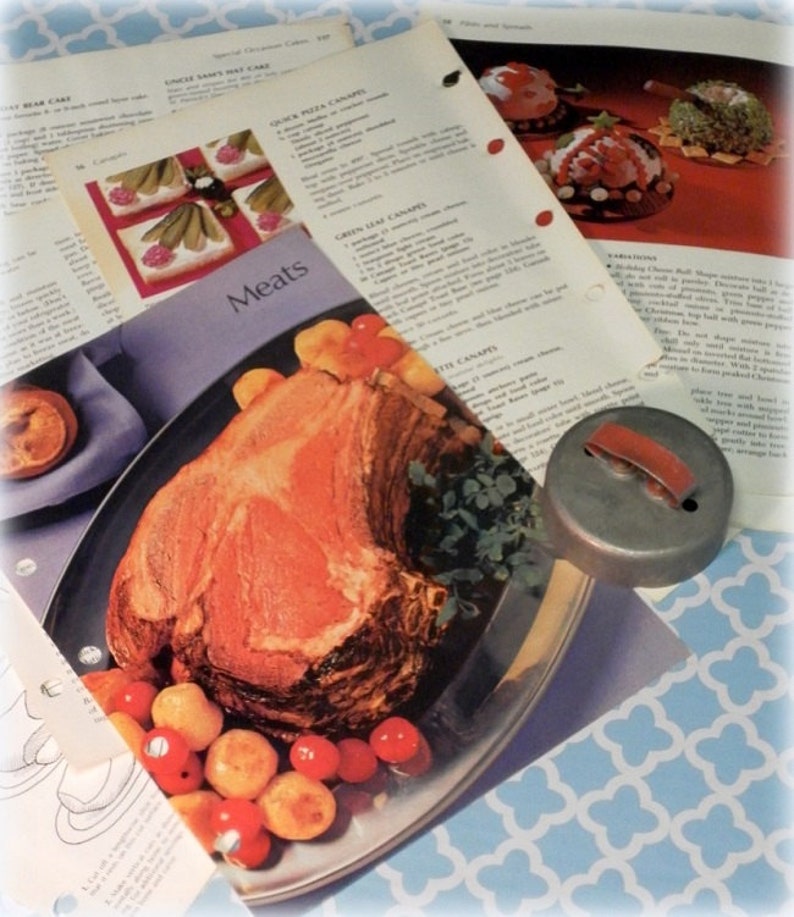 Set of 10 Vintage Cookbook Recipe Pages for Craft Projects, Decoupage ...