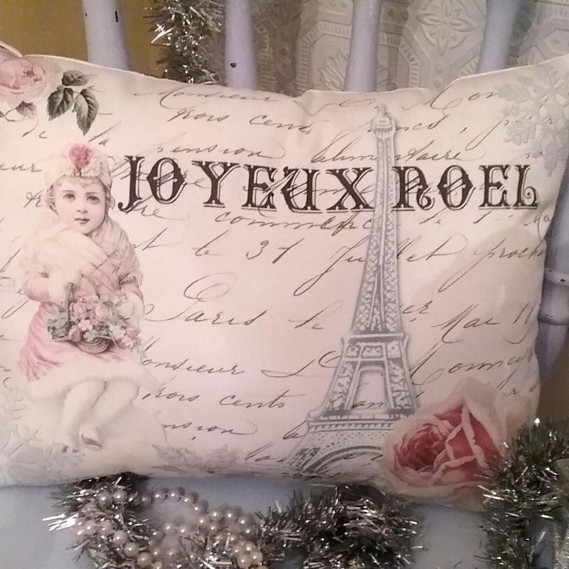 French Script Pillow - Etsy