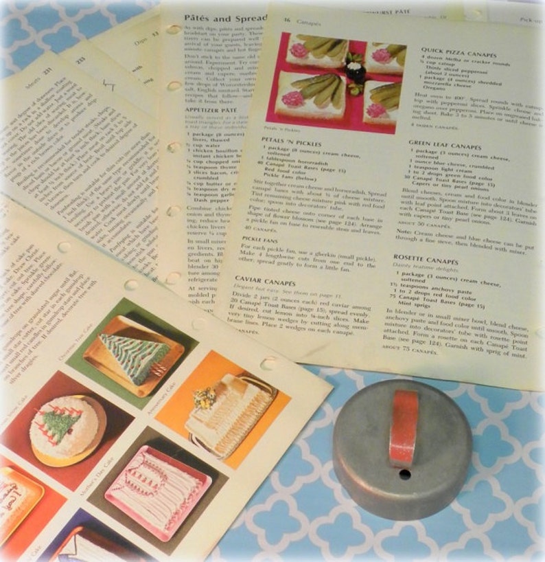 Set of 10 Vintage Cookbook Recipe Pages for Craft Projects, Decoupage ...