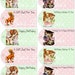 Printable Retro Birthday Gift Tags, Puppies and Kittens, Vintage Kitsch ...