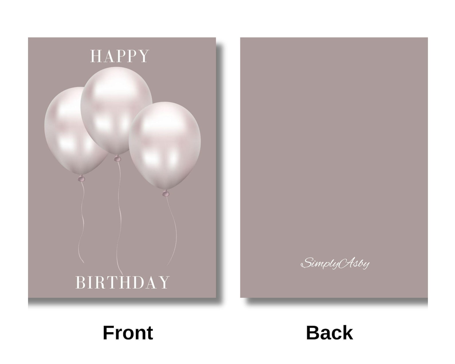 Balloon Birthday Card- Happy Birthday Card- Printable Birthday Card ...