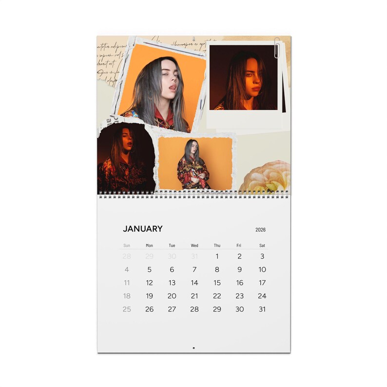 Collage Portraits Wall Calendar 2026 | Photo Art Monthly Calendar - Etsy