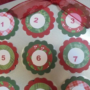 Advent Calendar, Mini Cupcake Tin, COVERS ONLY, Advent Calendar for ...