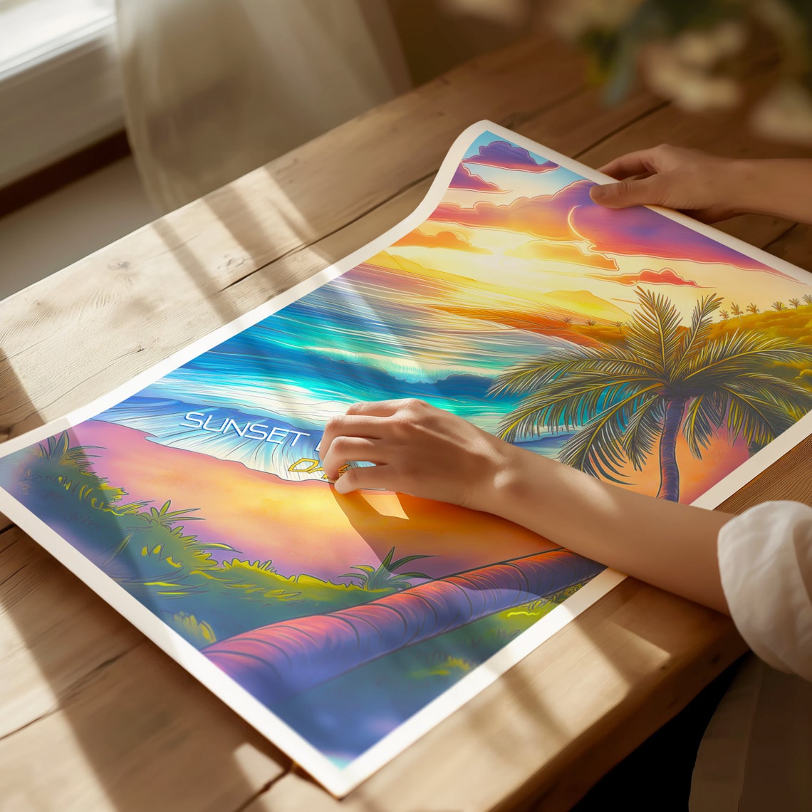Sunset Beach Surf Poster, North Shore, Oahu, - Etsy