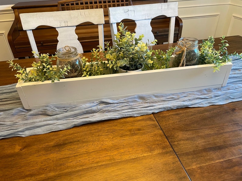 Dining Room Table Center Piece. Wooden Decor. Wooden Box for ...
