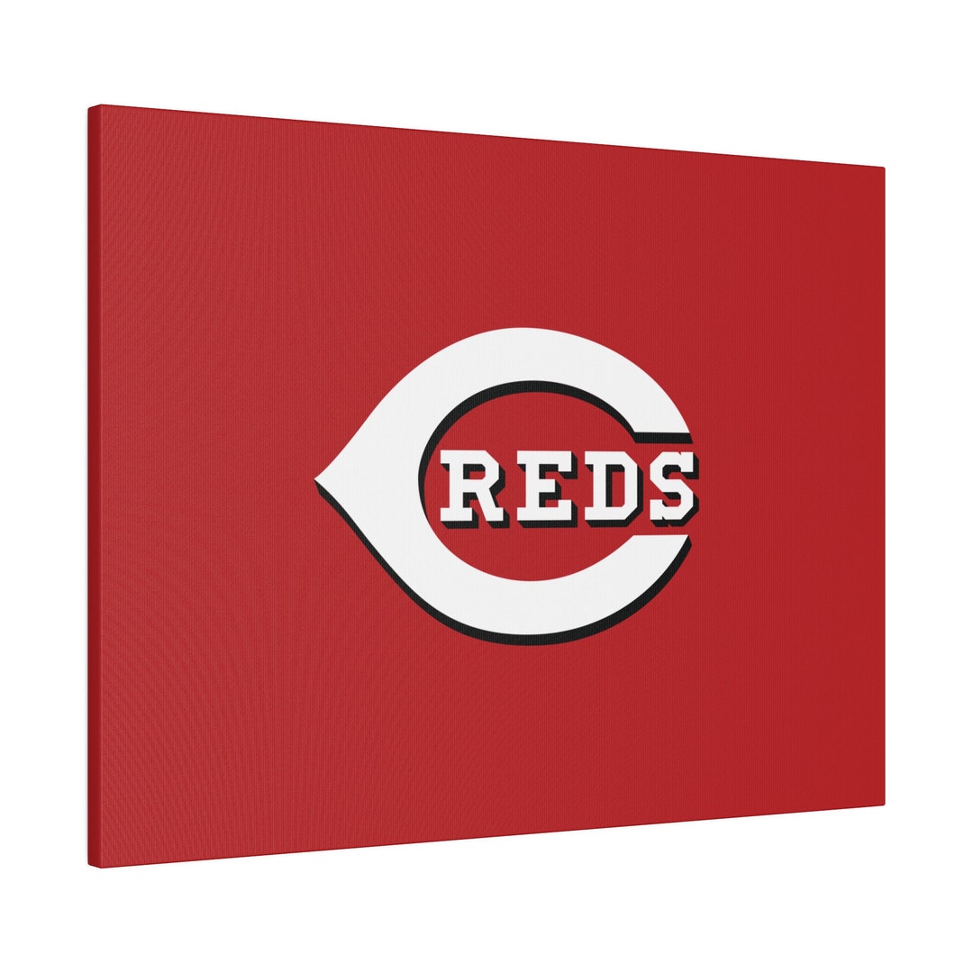 Cincinnati Reds Baseball Canvas, Cincinnati Baseball Art, Cincinnati ...