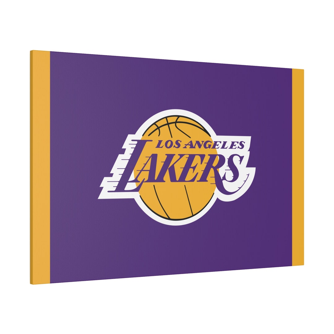 Los Angeles Basketball Canvas, Lakers Basketball Art, Lakers Basketball ...