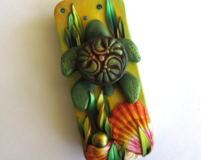 Sea Turtle Slide Top Tin Sewing Needle Case Polymer Clay - Etsy