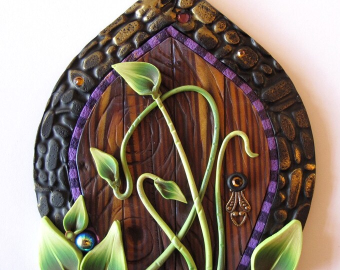 Art Nouveau Fairy Door Pixie Portal Vine Fairy Door Miniature - Etsy