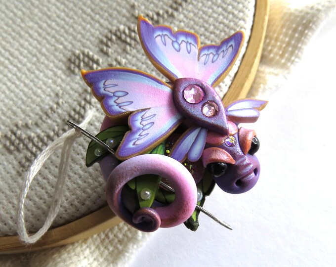 NEEDLE MINDER Purple Pink Pastel Dragon - Etsy