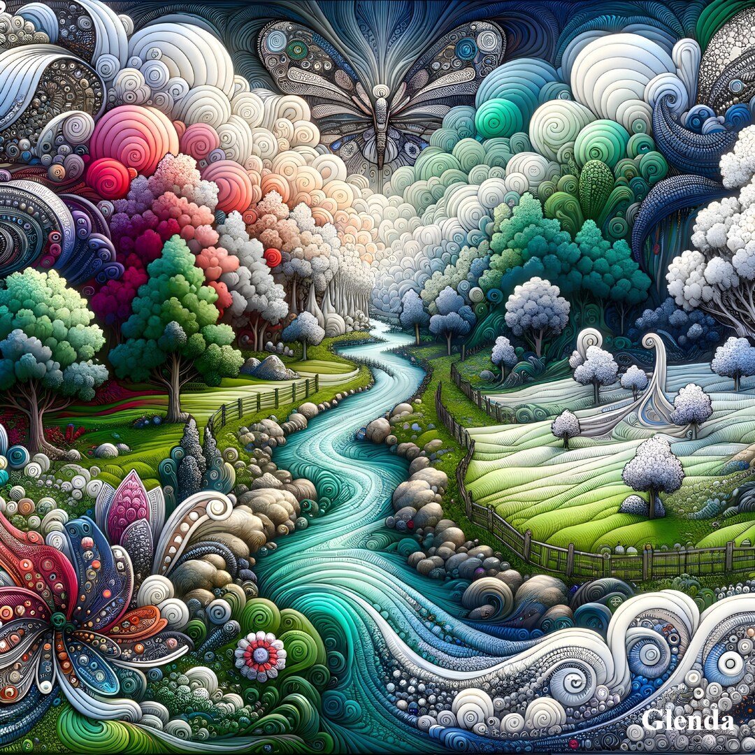 Magical Nature Wilderness Landscape Fantasy Surreal Digital Download of ...