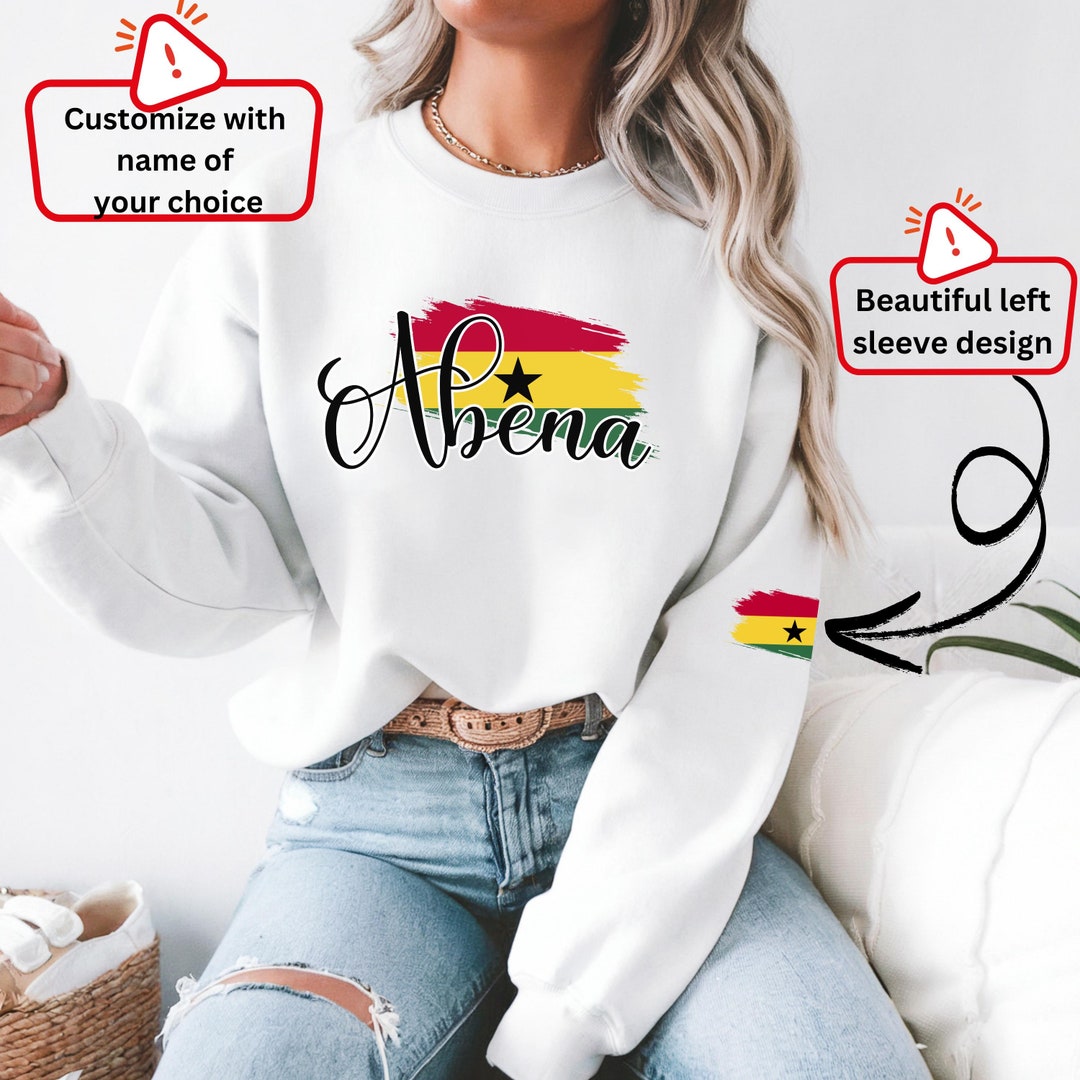 Personalized Ghana Names Sweatshirt-ghana Names Hoodie, Abena, Ama Etc ...