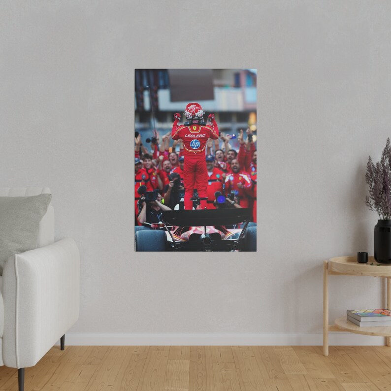Charles LECLERC Monaco 2024 / F1 Canvas / Formula One Motorsport Canvas ...