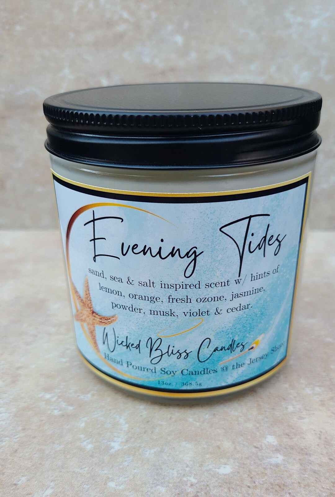 Evening Tides Scented Soy Candle - Sand, Sea & Salt - Etsy