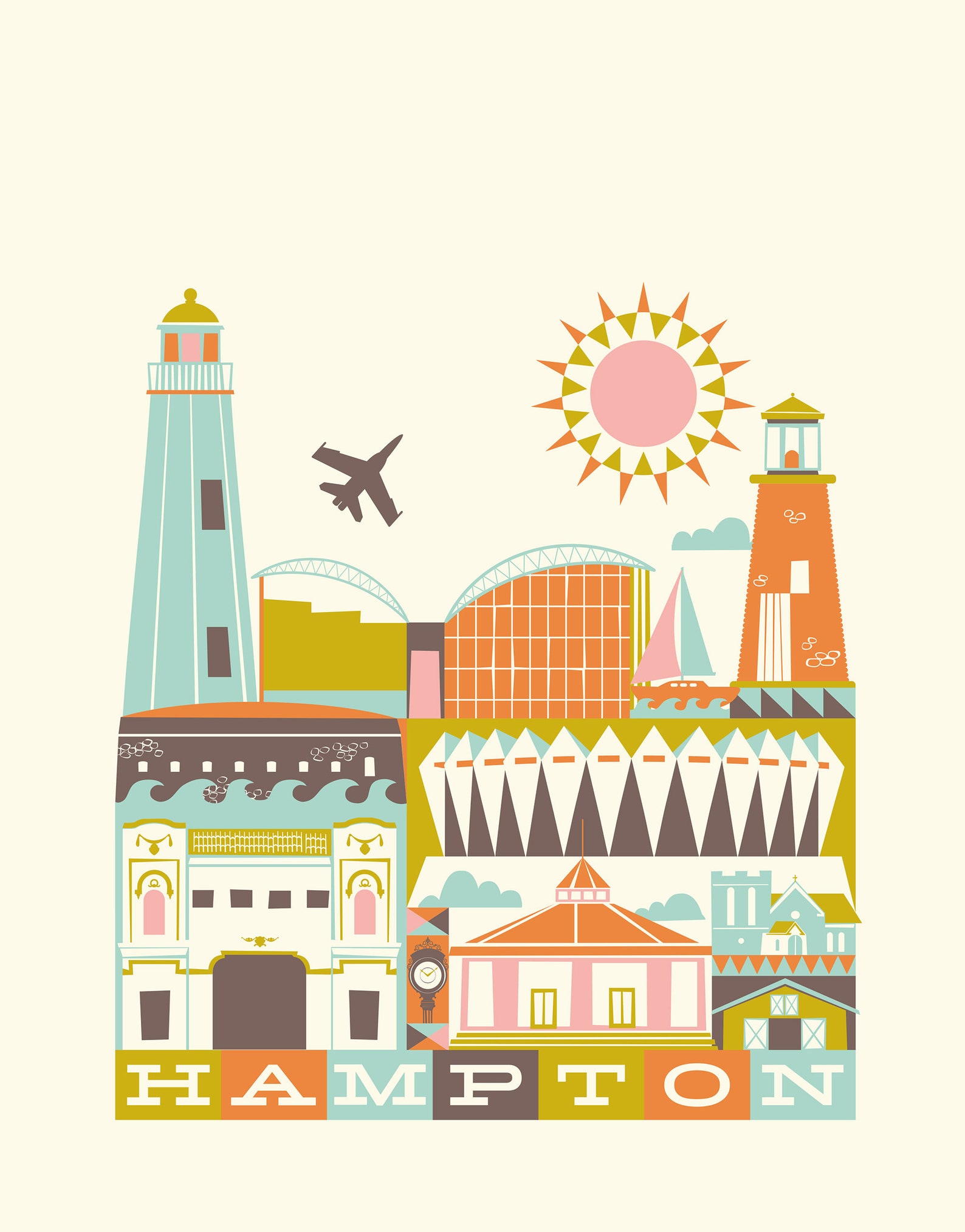 HAMPTON print 3 colors available - Etsy Italia