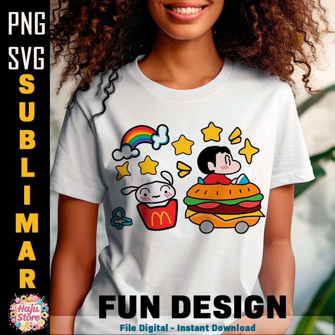 Shin-chan Burger Illustration SVG/PNG High-resolution Perfect for ...