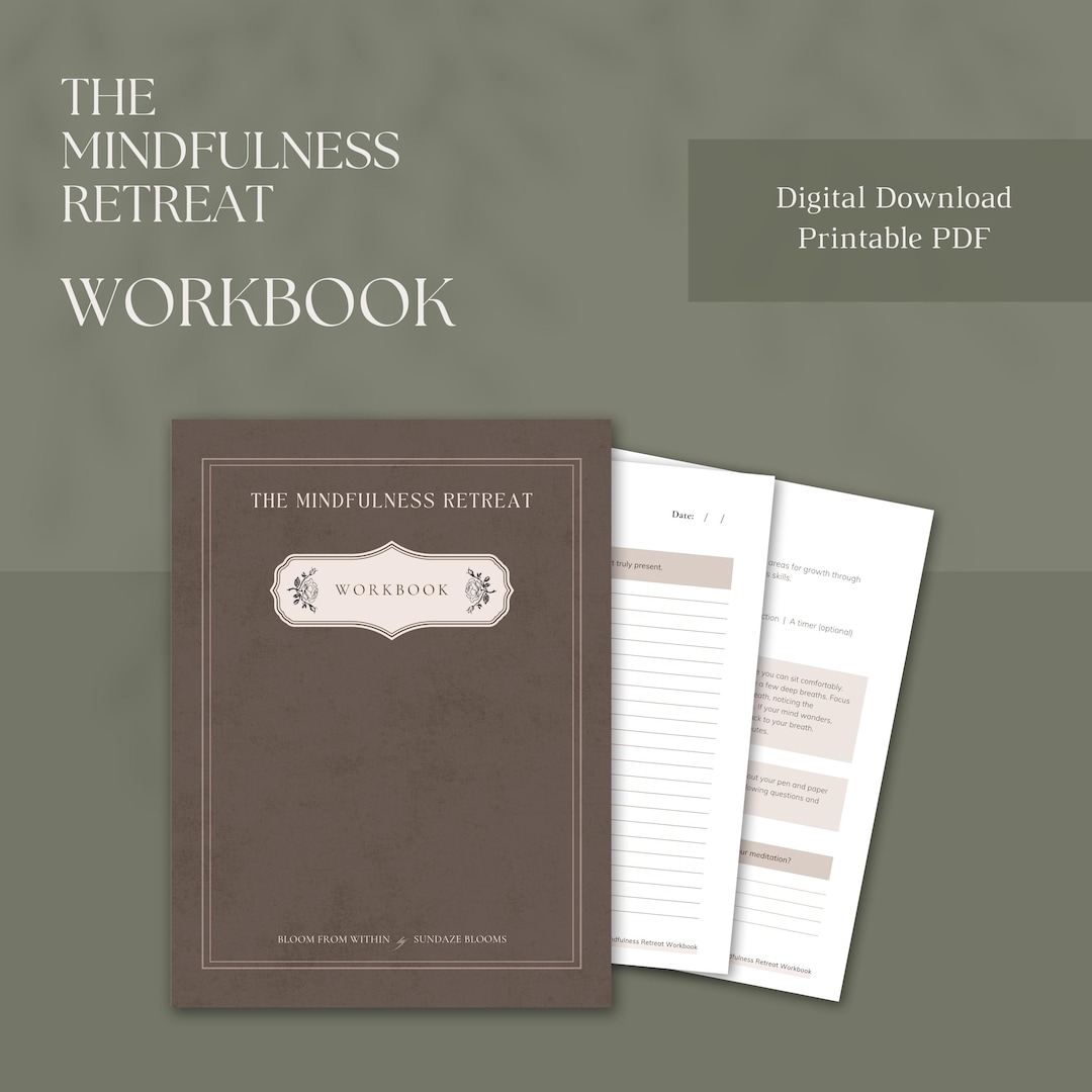 The Mindfulness Retreat Workbook | Digital Guided Workbook | 3-day ...