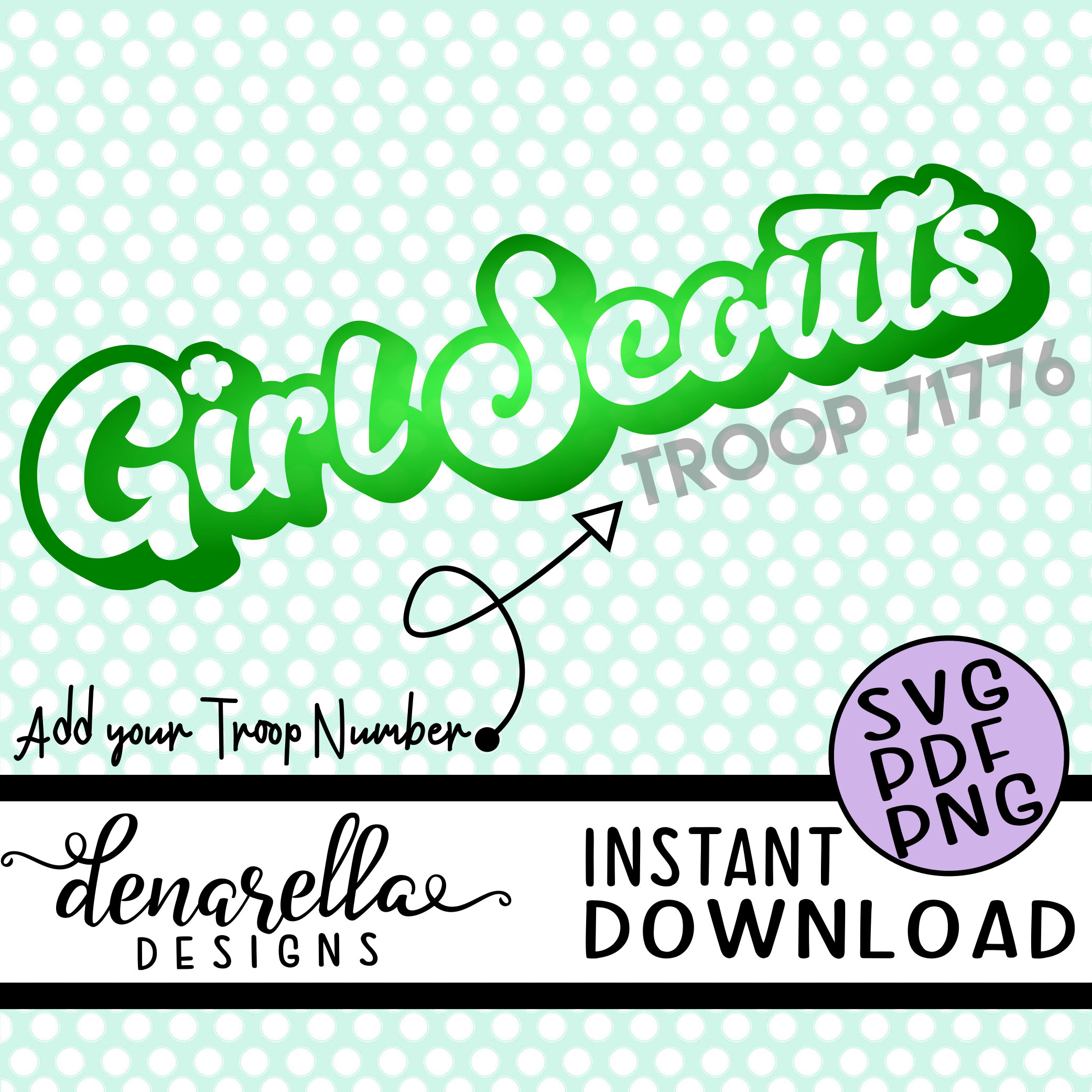 Daisy Girl Scout Trefoil Pattern