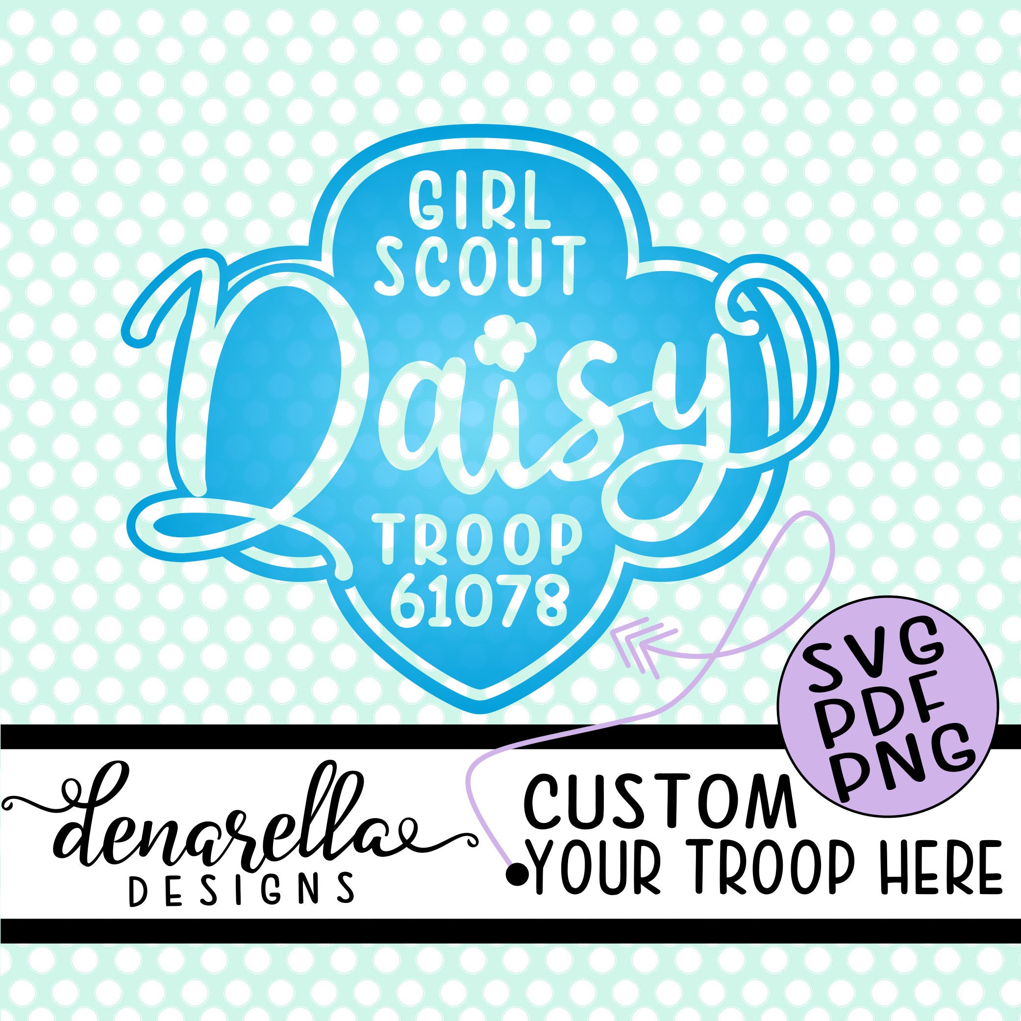 Daisy Girl Scout Trefoil Pattern