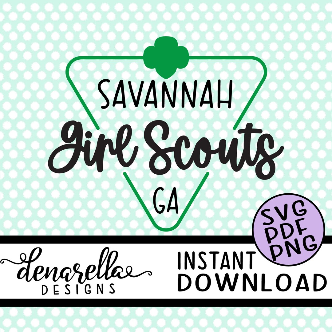 Girl Scout Savannah GA Triangle Svg Pdf Png Instant Download Girl ...