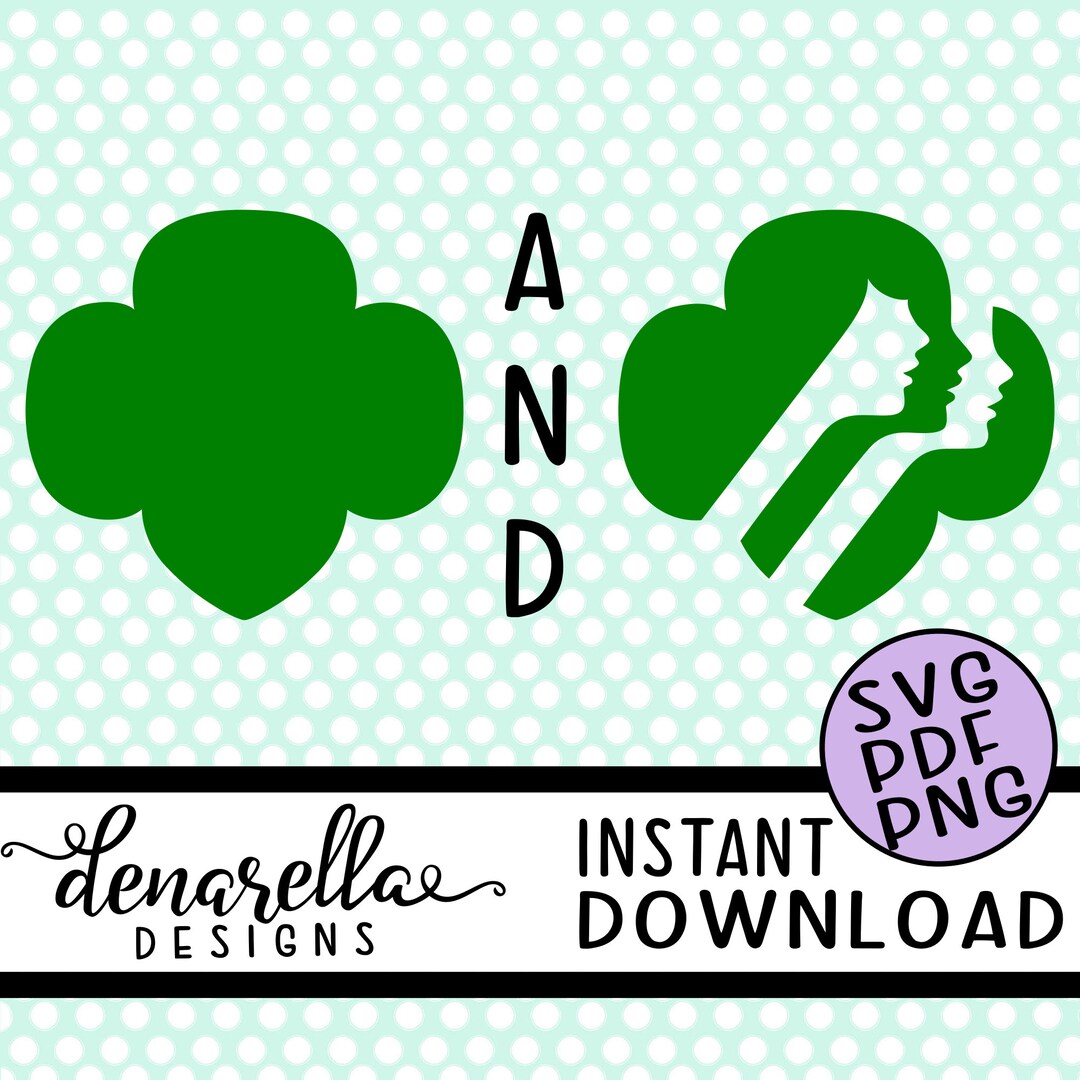 Girl Scout Trefoil Logo SVG Instant Download Girl Scouts, Girl Scout ...