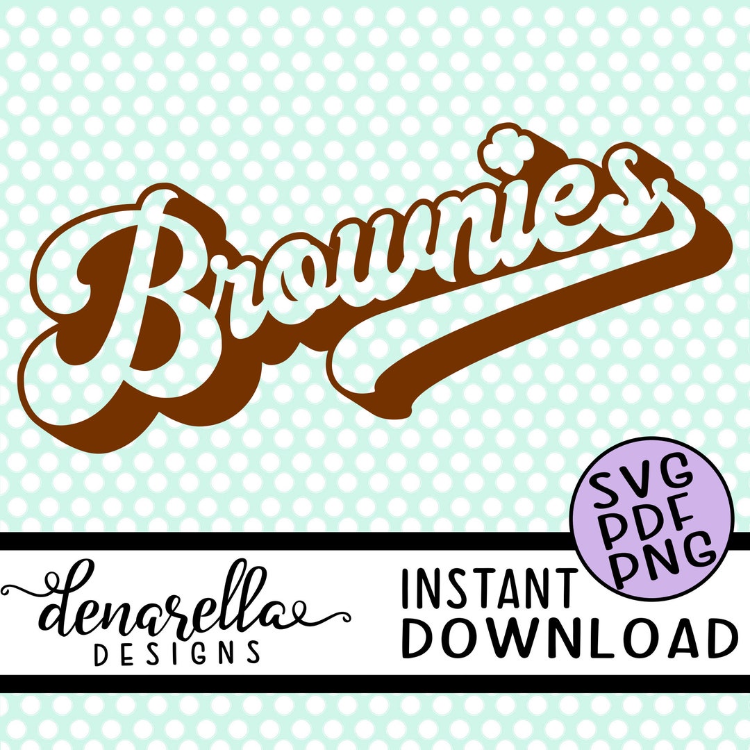 Girl Scout Brownies Retro SVG PDF PNG Instant Download - Etsy UK