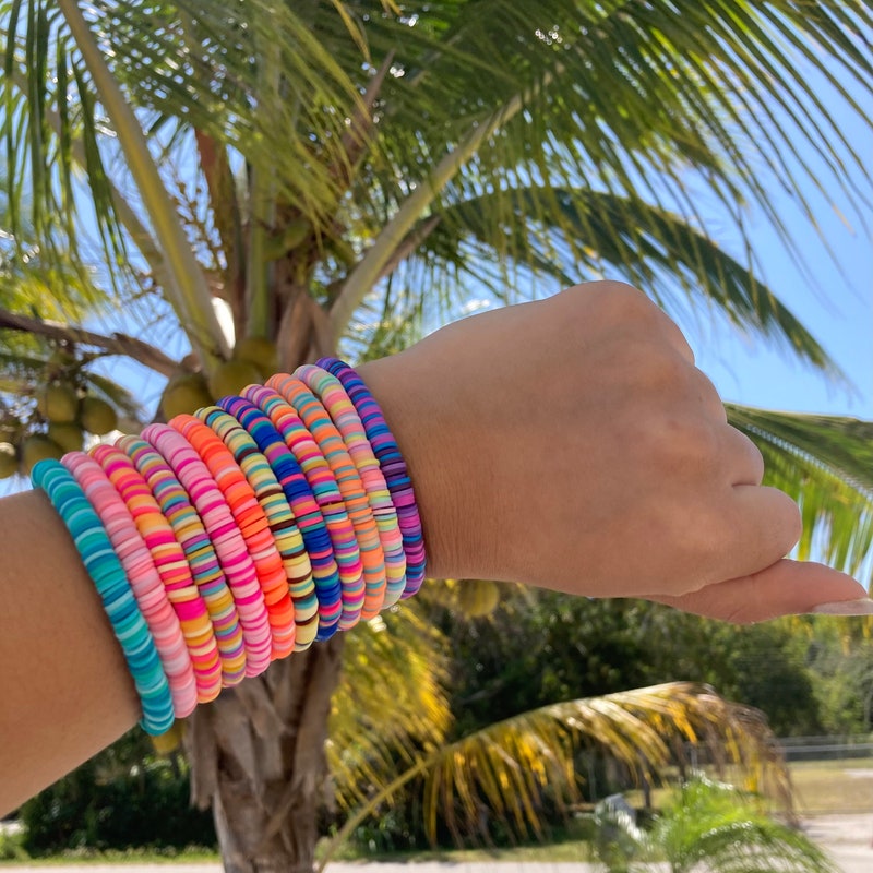 Aesthetic Clay Bead Bracelets Etsy