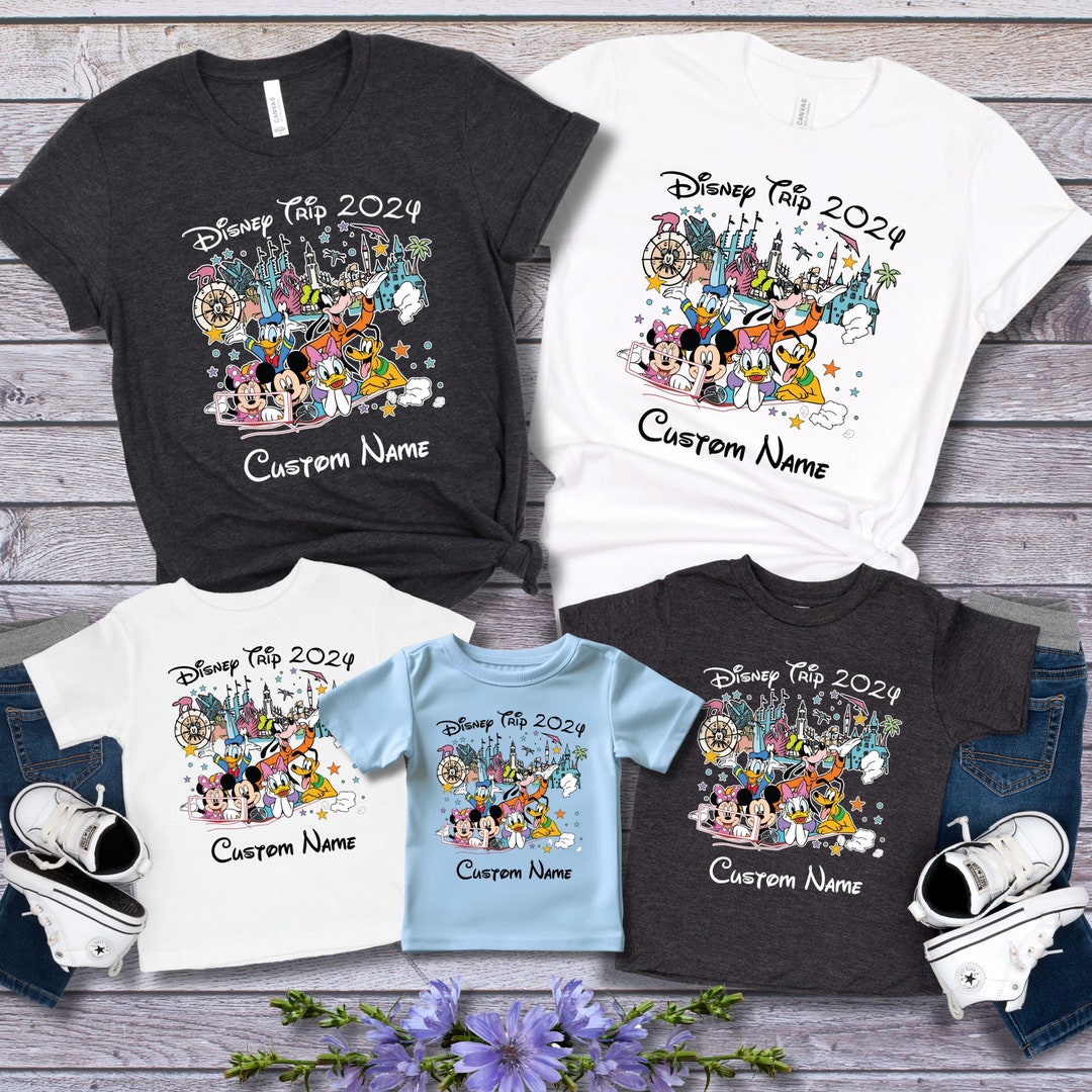 Custom Disney Trip 2024 Shirts, Personalized Matching Disney Group ...