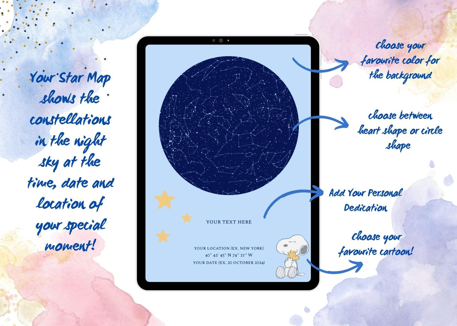 Personalized Star Map Digital Download Custom Constellation Poster Gift ...