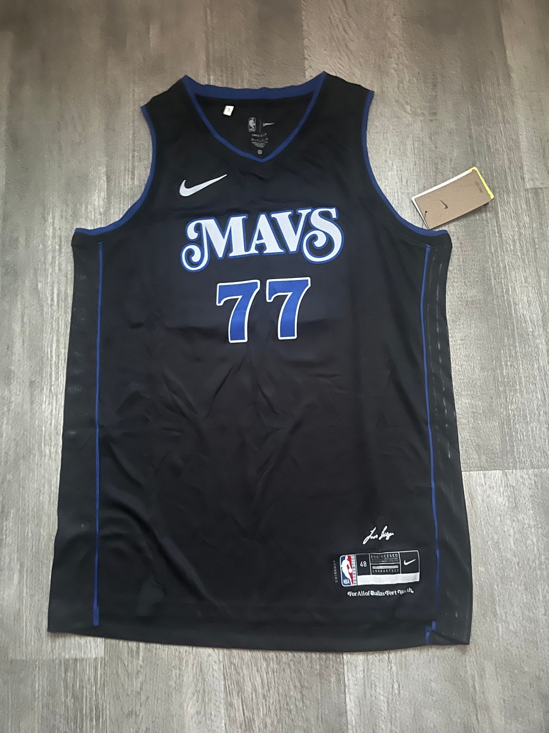 Luka Doncic Dallas Mavericks Jersey Large Mens Black NBA 77 Mavs - Etsy