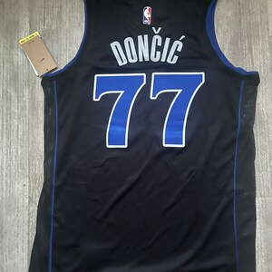 Luka Doncic Dallas Mavericks Jersey Large Mens Black NBA 77 Mavs - Etsy