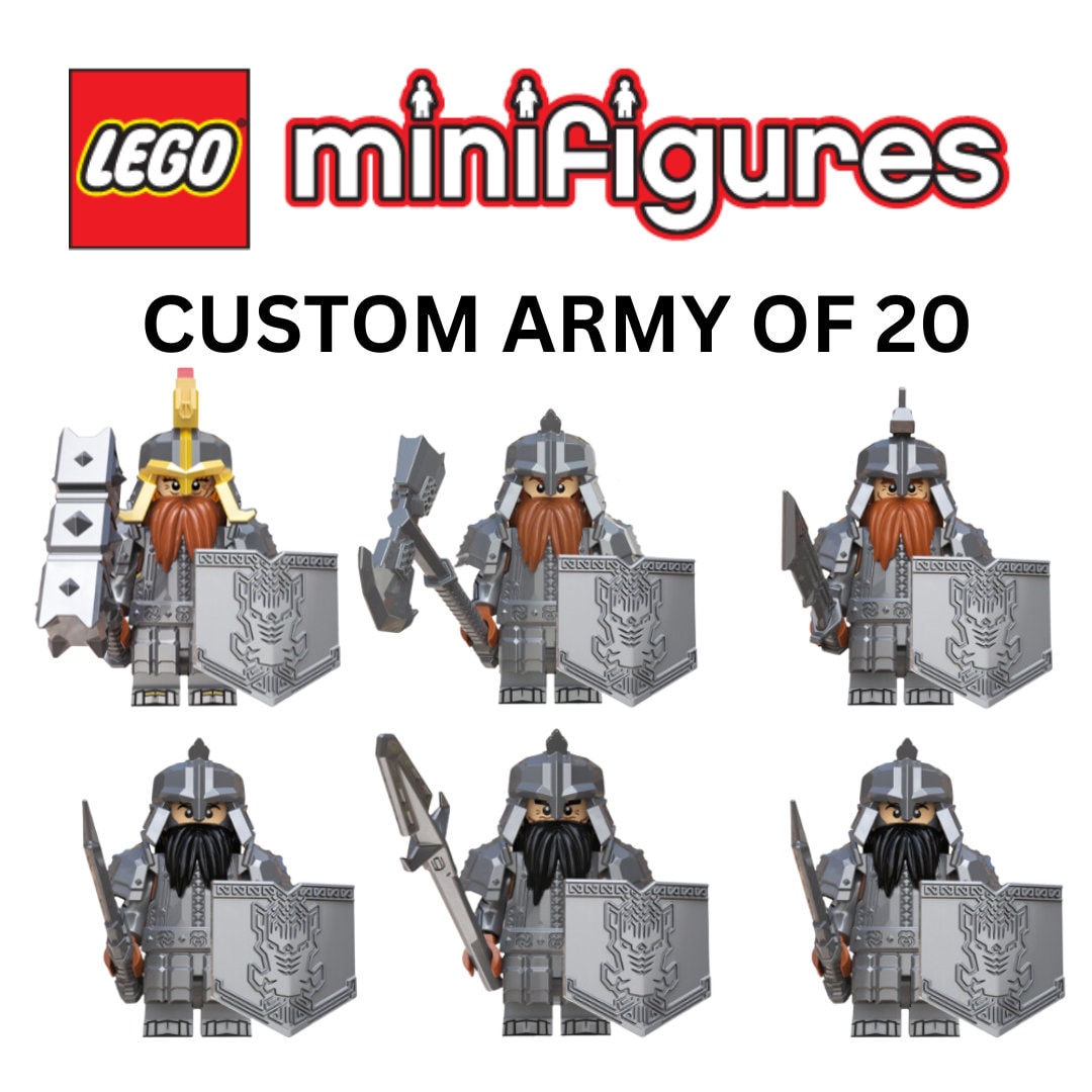 Lego Dwarf Minifigure Army Lord of the Rings LOTR Hobbit Mordor Orc ...