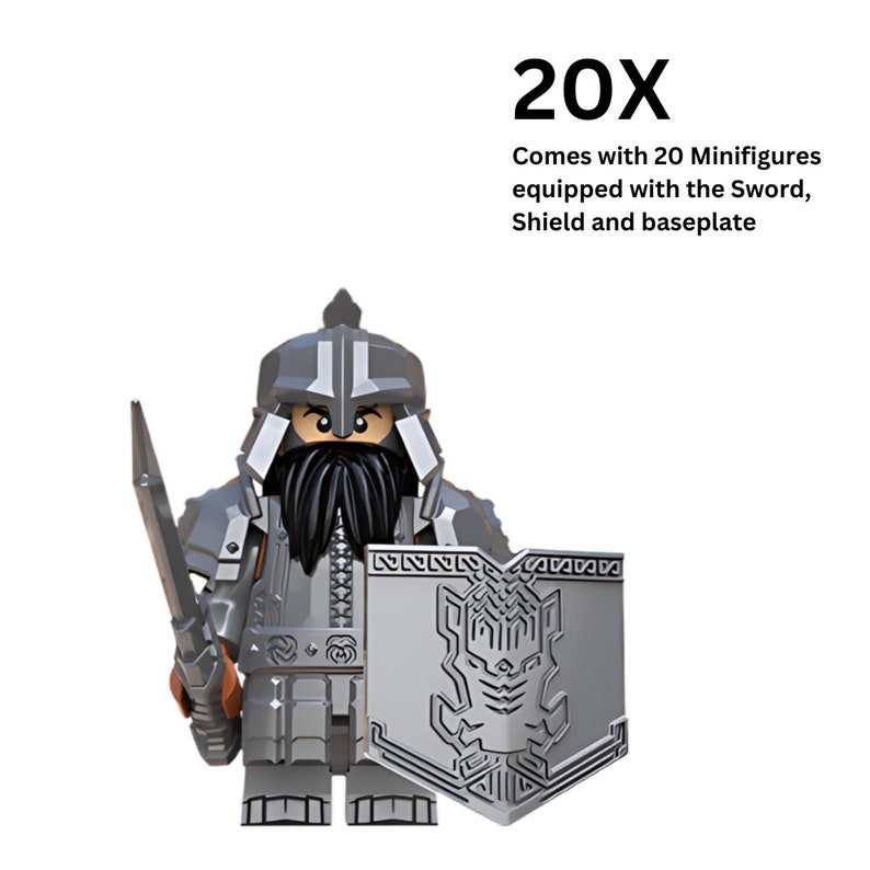 Lego Dwarf Minifigure Army Lord of the Rings LOTR Hobbit Mordor Orc ...