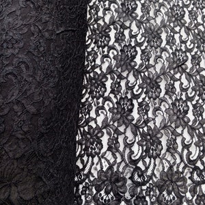 Black “mourning Blossom Lace” Floral Vintage Embroidered Delicate ...
