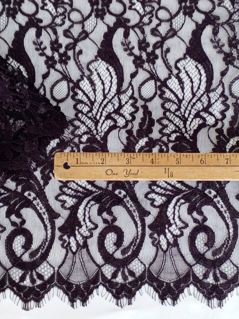 Unique "plum Spiraling Foliage Lace" Embroidered Lace Delicate ...