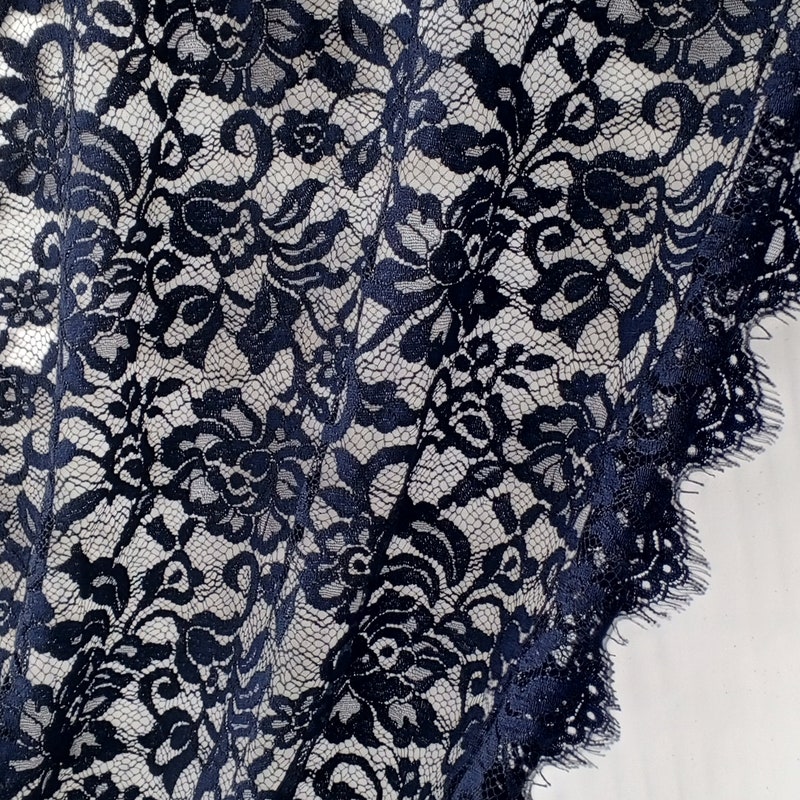 Navy Lace Fabric - Etsy