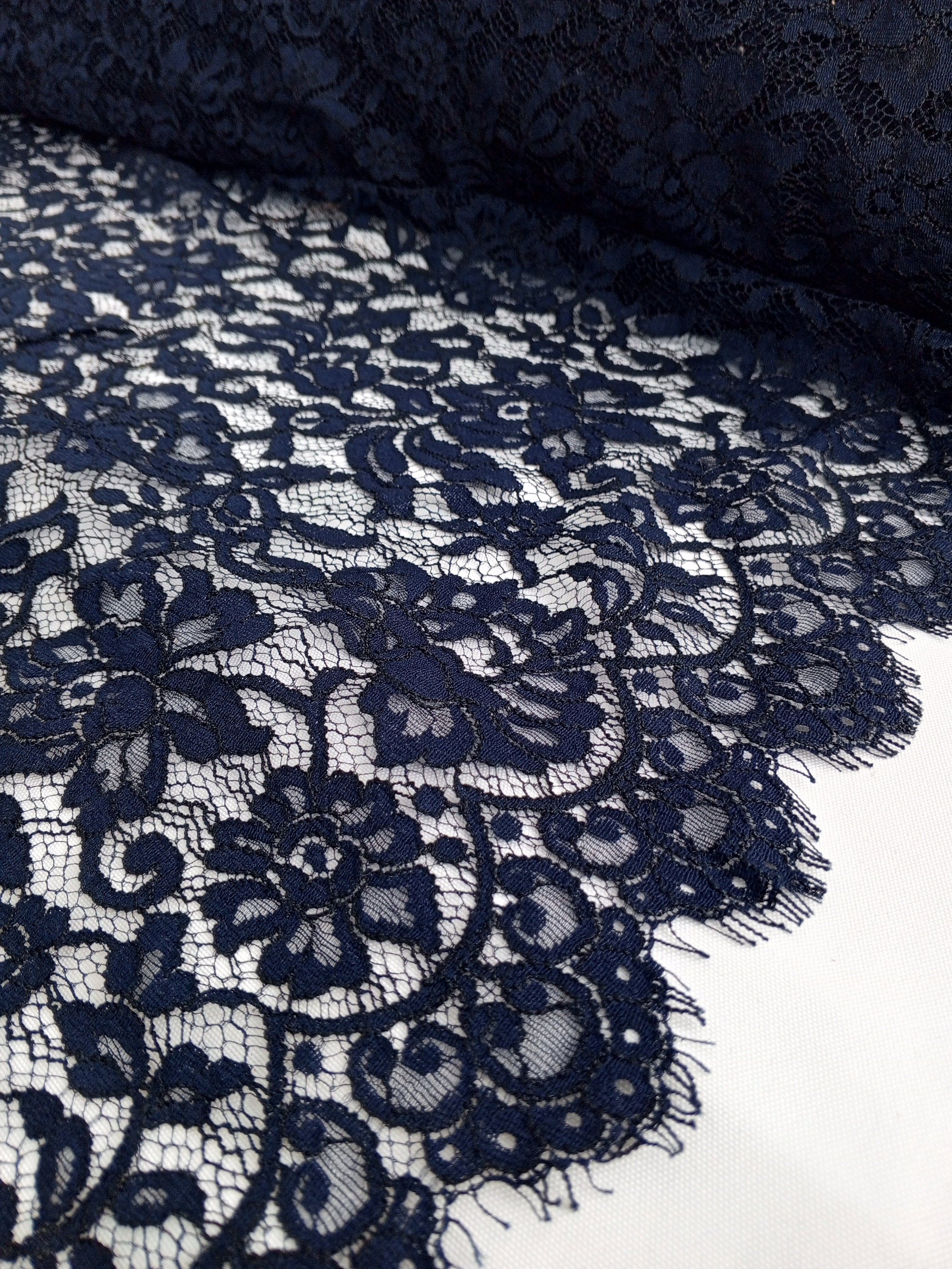 Navy “majestic Heirloom Lace” Aesthetic Royalty Floral Vintage ...