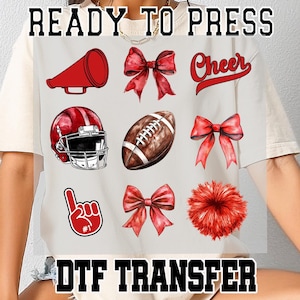 Bow Cheerleader Dtf Transfer, Cheer Bow Coquette Ready to Press Dtf ...