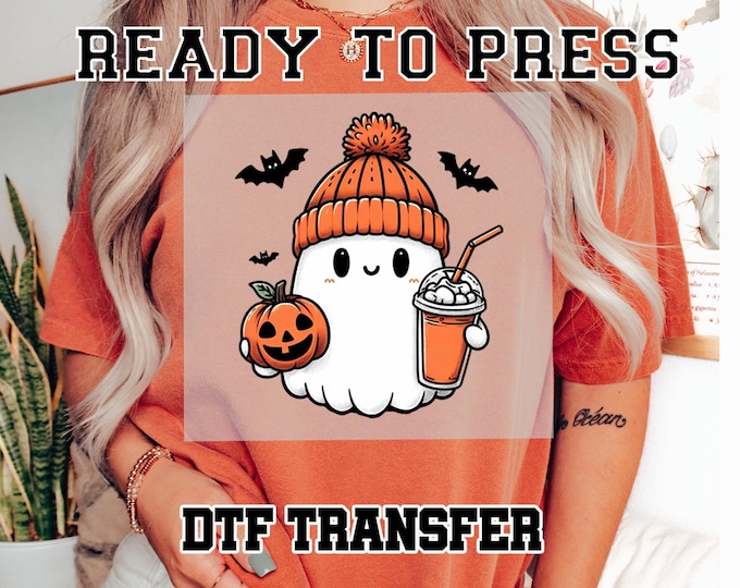 Cute Ghost Halloween Dtf, Boujee Cute Ghost Ready to Press Dtf Transfer ...