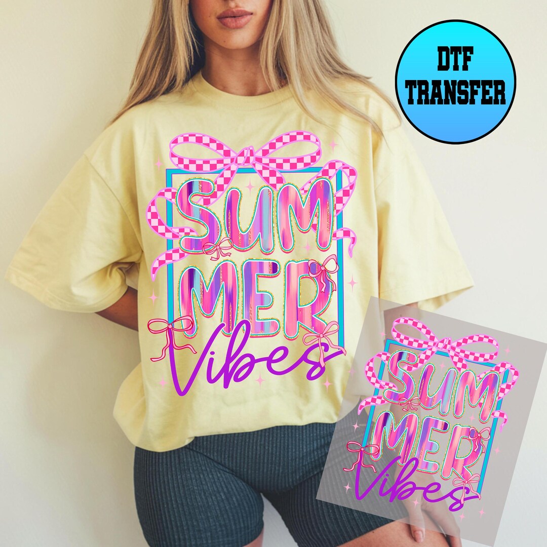 Summer Dtf Transfer, Dtf Transfer Ready for Press, Summer Dtf Transfers ...