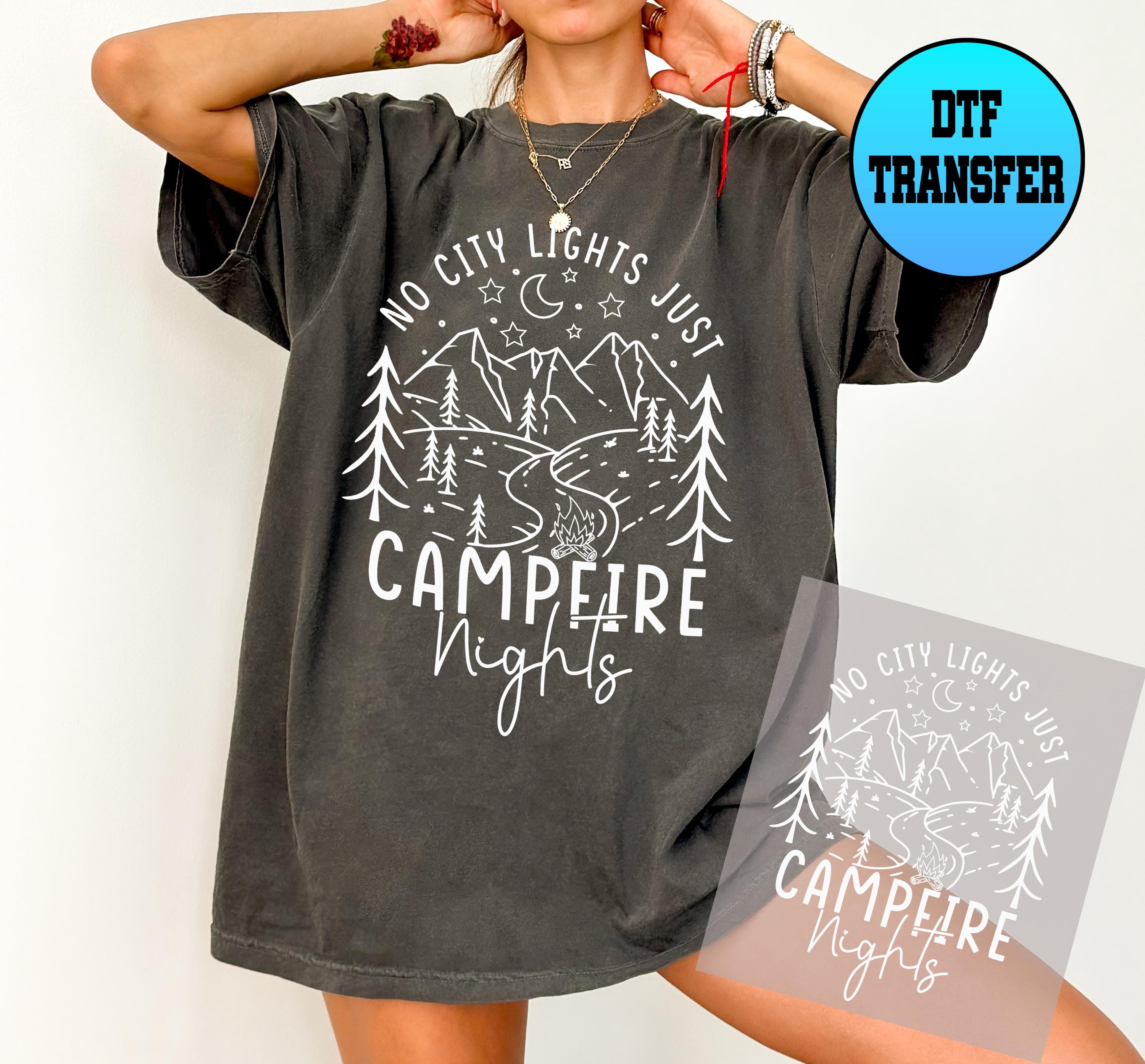 Campfire Nights DTF Transfer, Camping Design - Etsy
