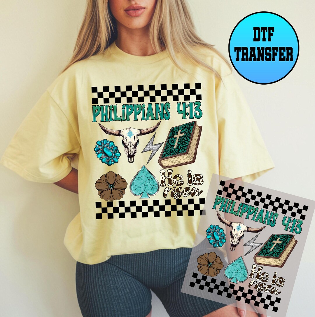 Western He is Risen Dtf Transfer, Ready to Presshe is Risen Dtf ...