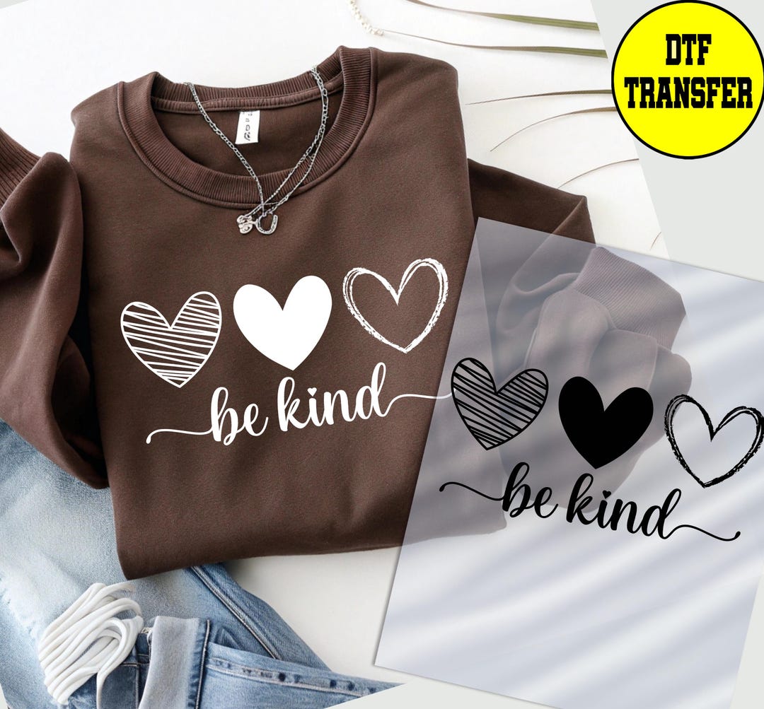 Mental Health Dtf Transfer, Be Kind Heart Dtf Transfers, Self Love ...