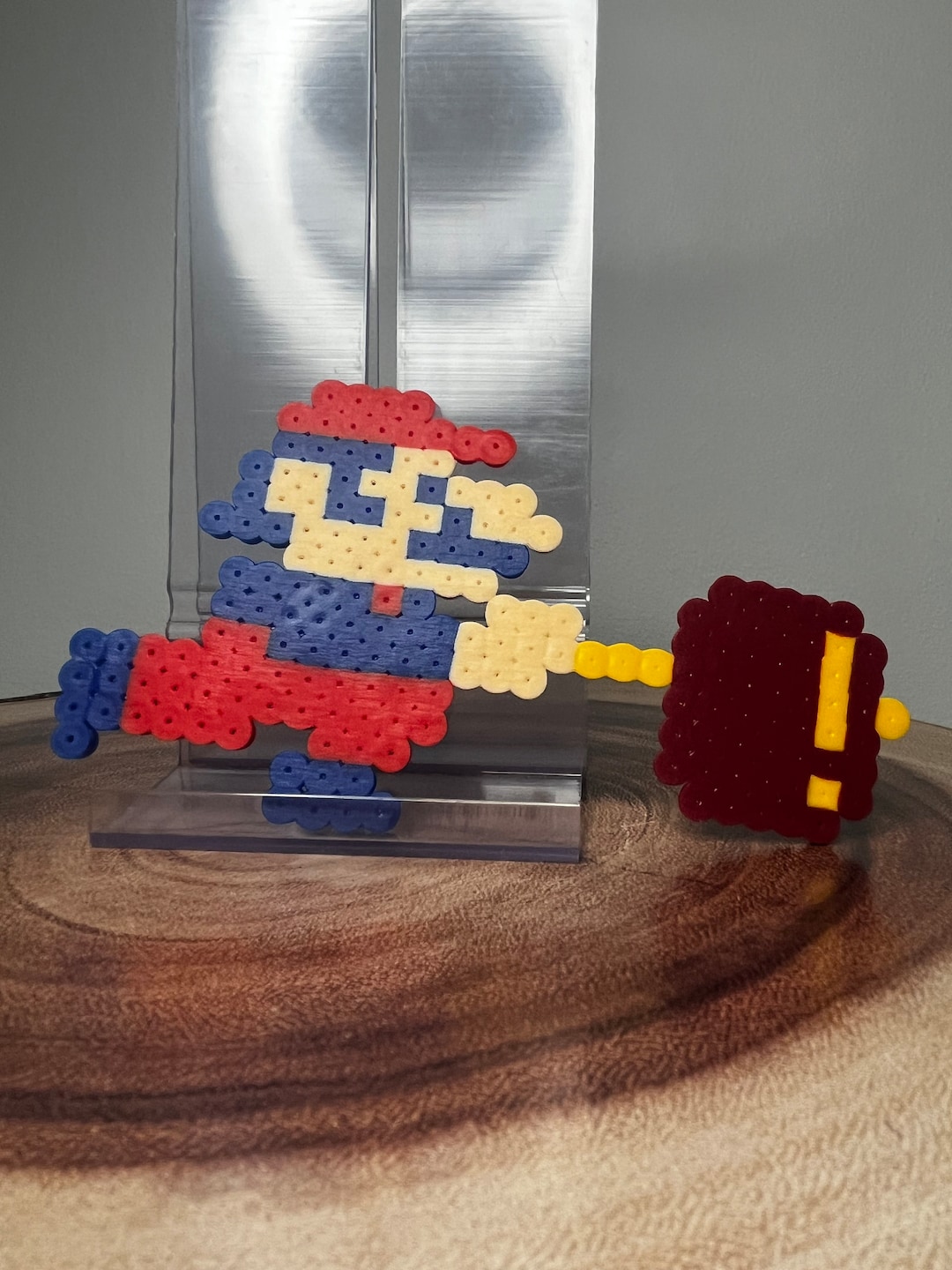 Pixel Art Jumpman mario. Perler Bead/ Fuse Bead Art. - Etsy